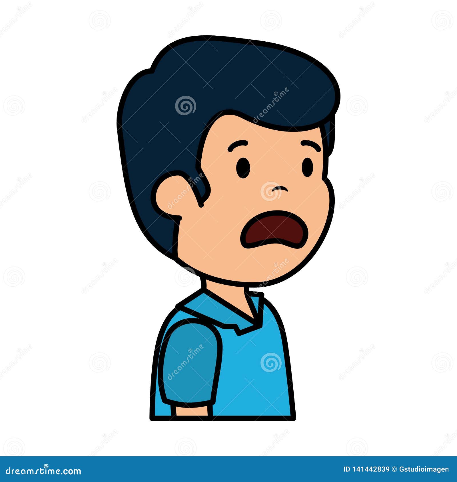 Young sad man character stock vector. Illustration of adult - 141442839