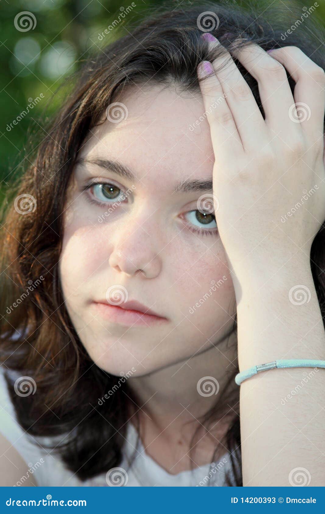 Young sad woman stock image. Image of emotional, arms - 14200393