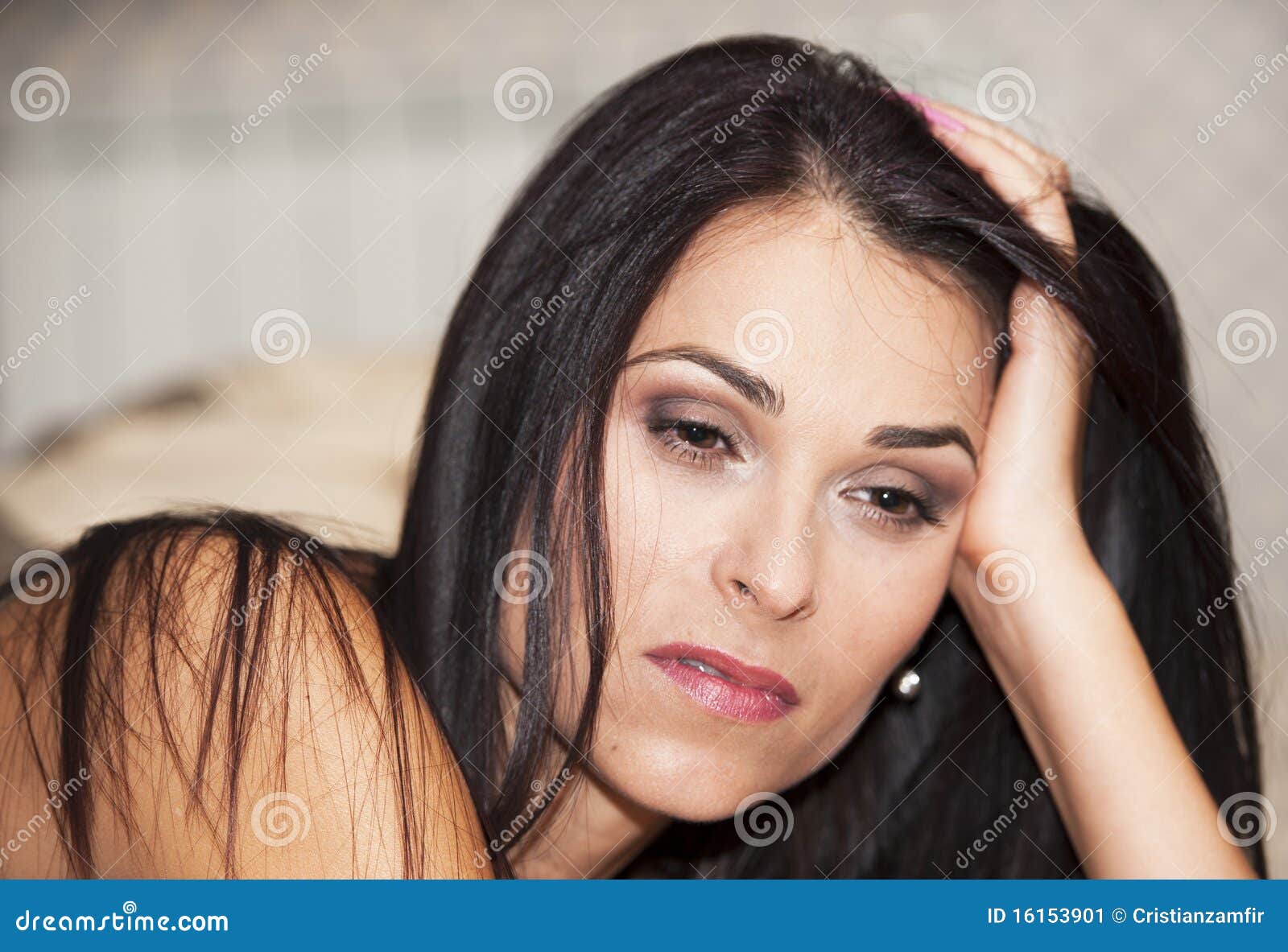 Young sad woman stock image. Image of lovely, beauty - 16153901