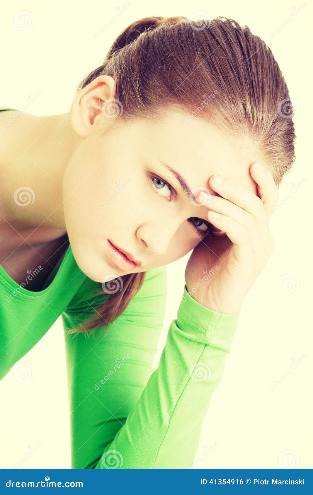 Young Sad Woman, Have Big Problem or Depression Stock Photo - Image of ...
