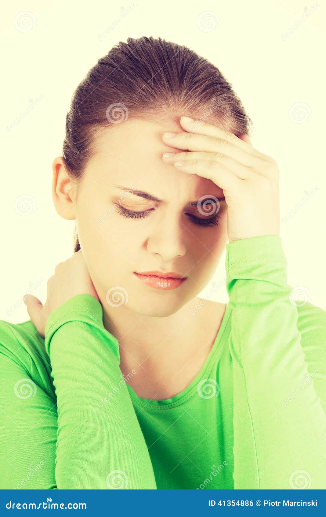 Young Sad Woman Have Big Problem Stock Photo - Image of girl ...