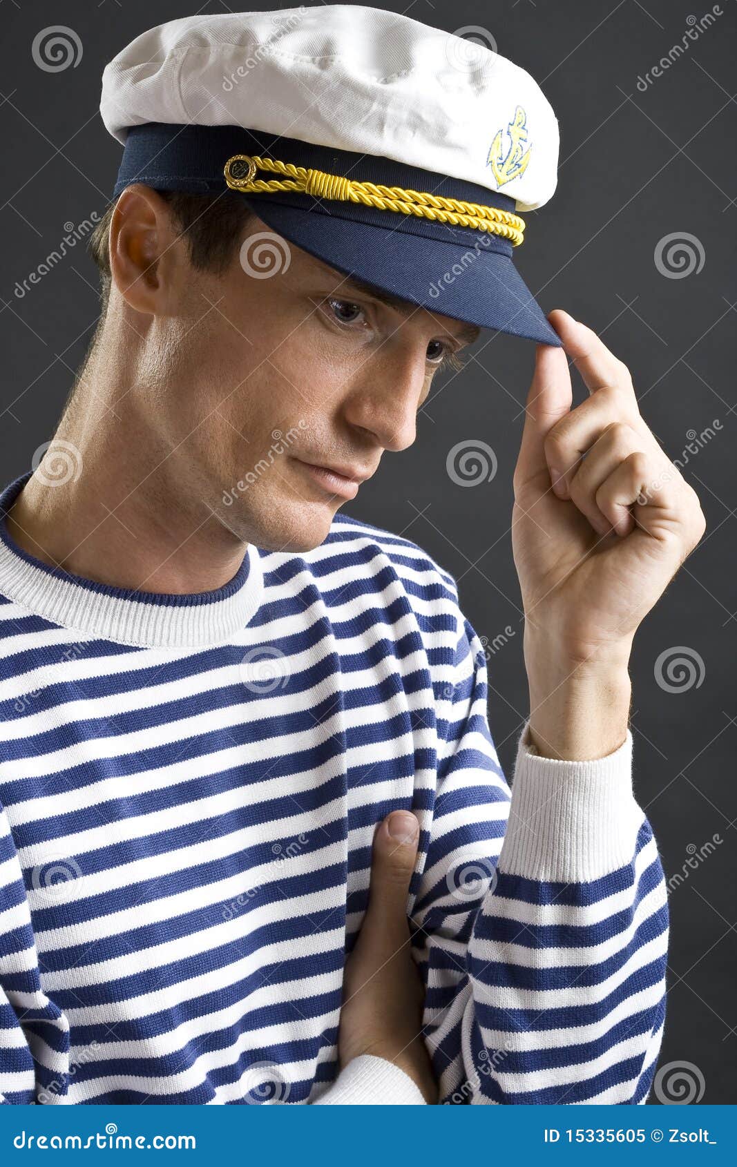 Young Sailor Man With White Cap Royalty Free Stock Photo - Image: 15335605