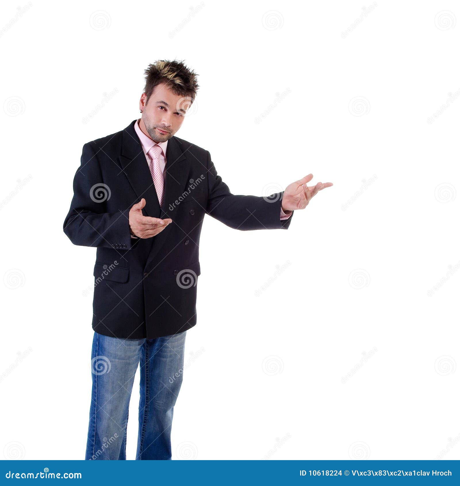 Young salesman stock photo. Image of hands, male, looking - 10618224
