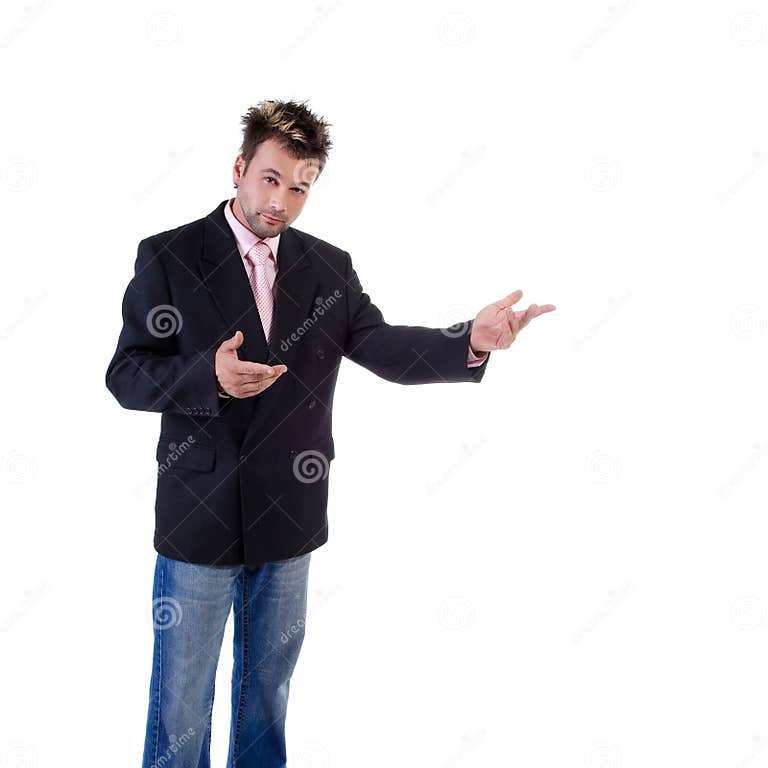 Young salesman stock photo. Image of hands, male, looking - 10618224