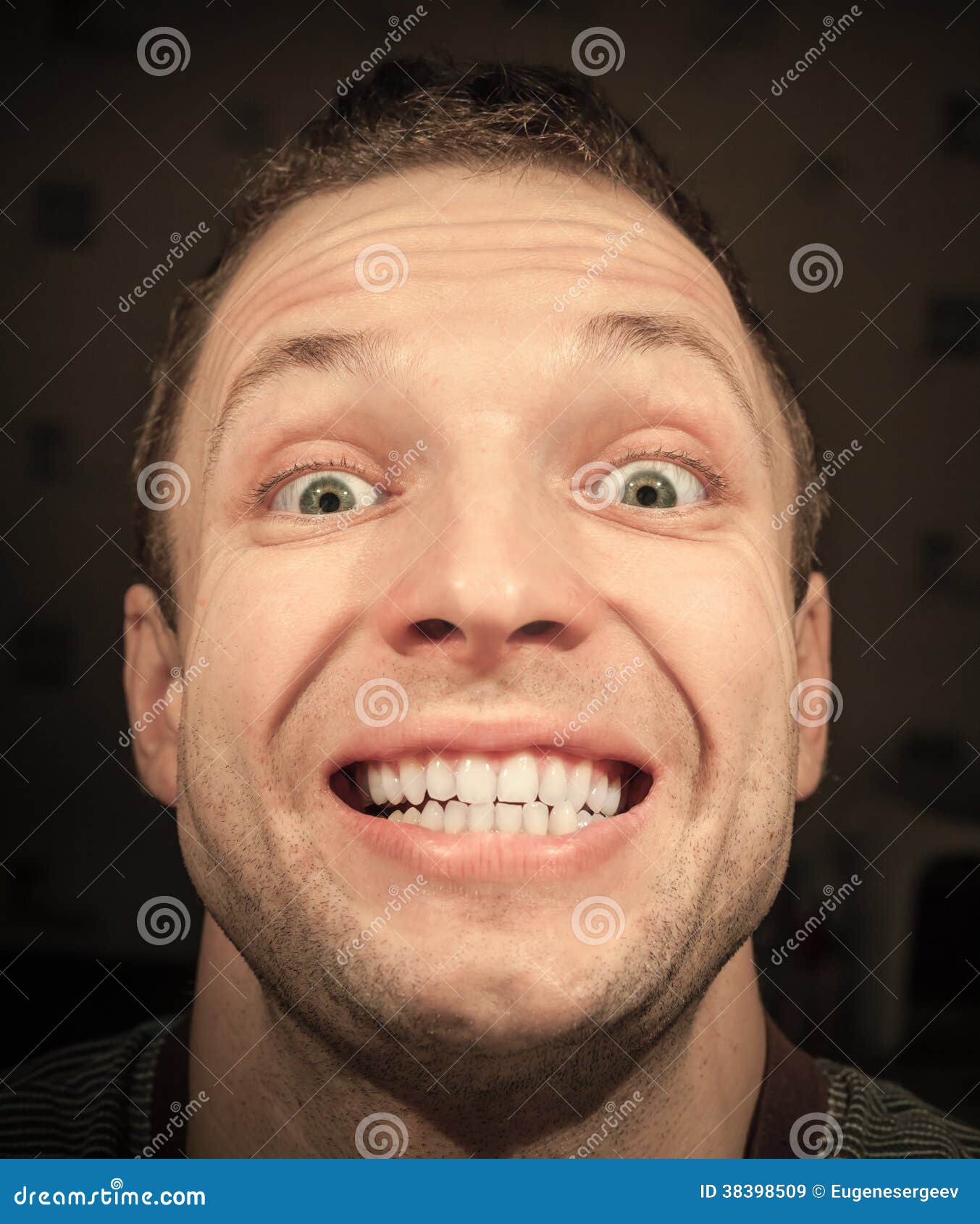 Young Satisfied Caucasian Man with Wide Smile Stock Image - Image of ...