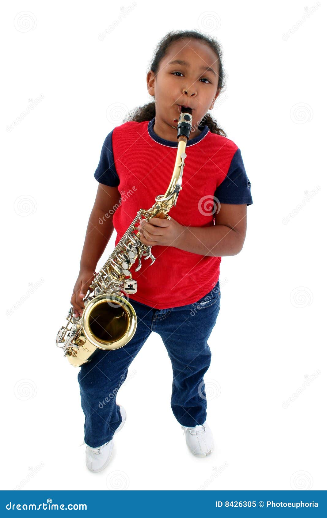 Young Saxophonist stock image. Image of performer, pretty - 8426305