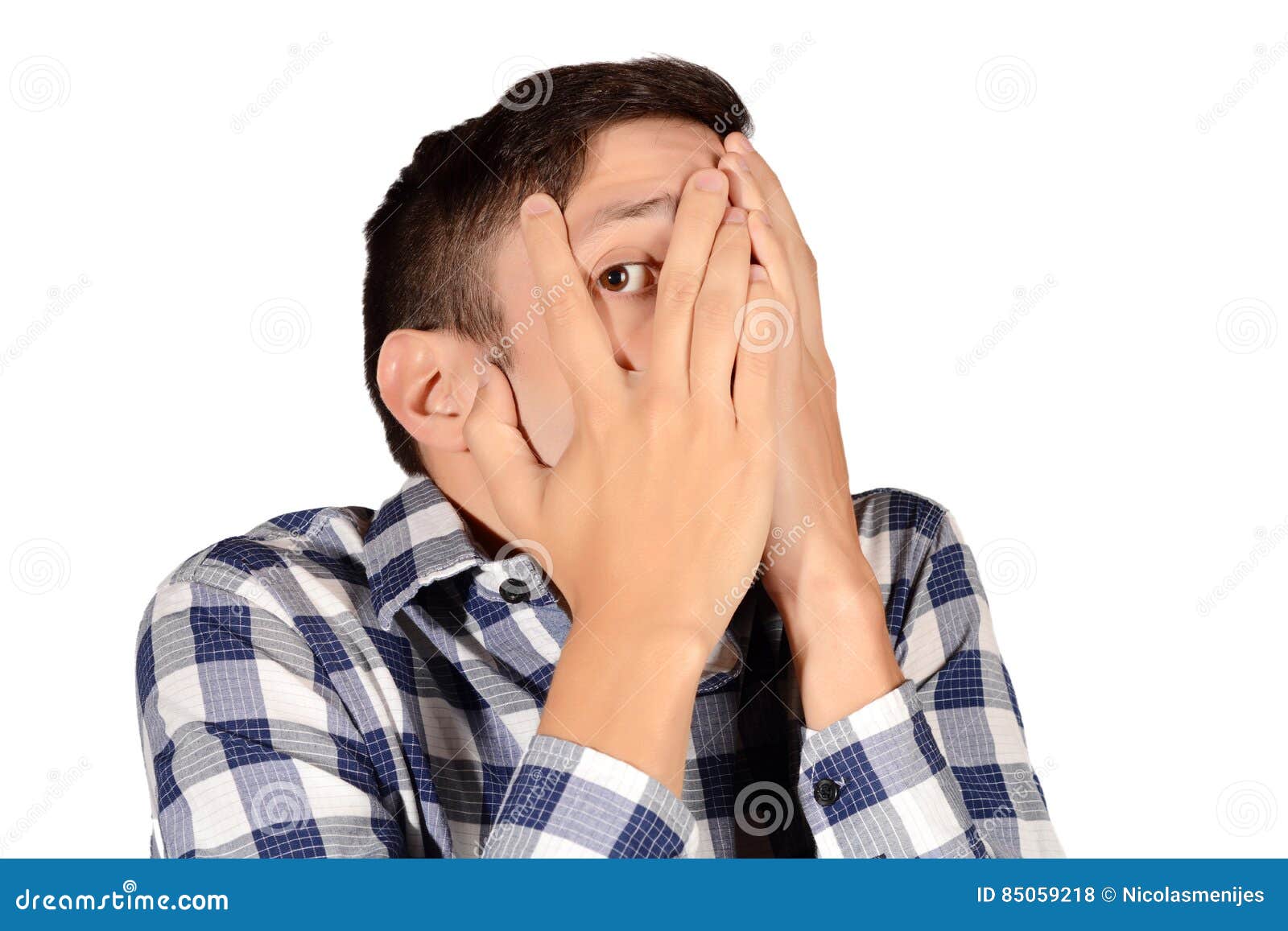 Young scared man. stock photo. Image of amazing, concept - 85059218