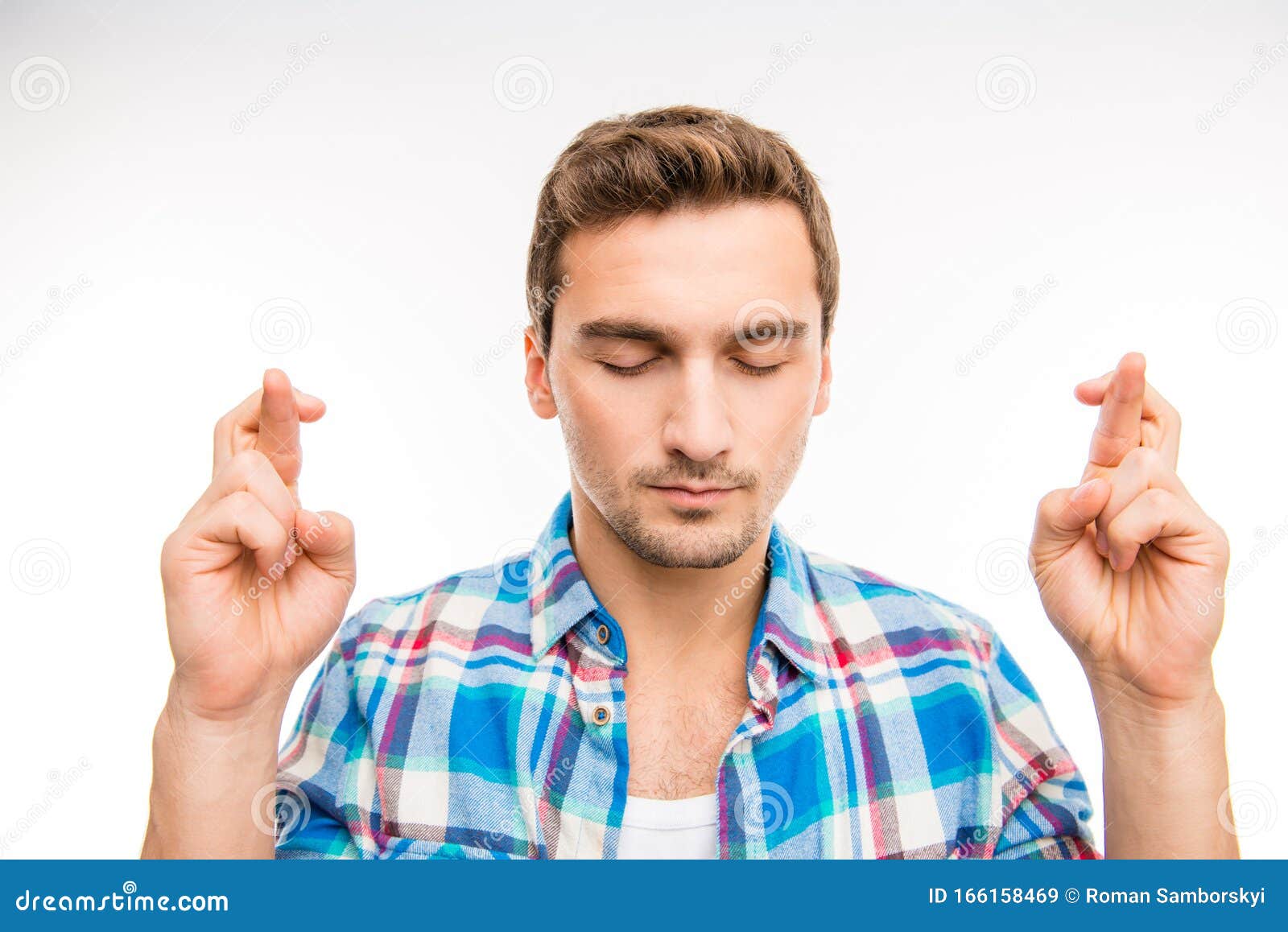Young Scared Man Waiting for a Special Moment Stock Image - Image of ...