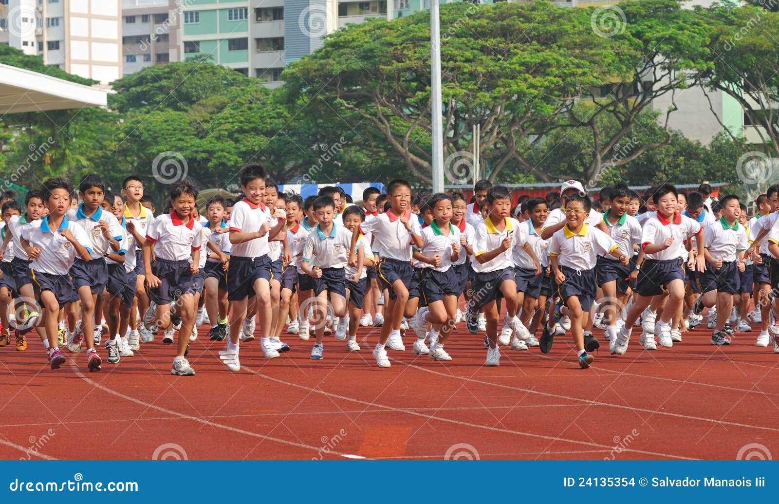 Young School Kids Running editorial stock image. Image of people - 24135354