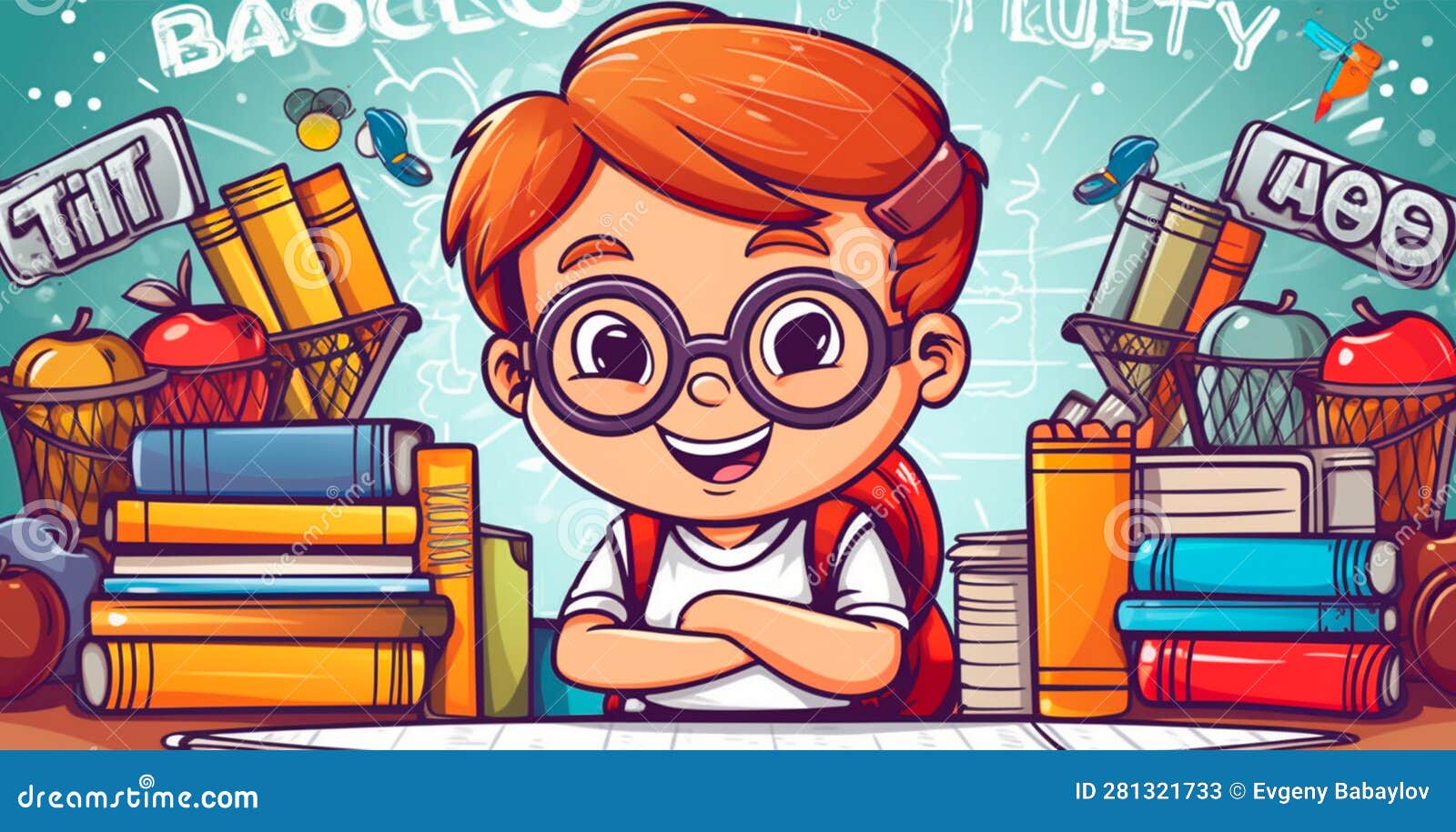 Young Schoolboy Learning Homework, Back To School - AI Generated Image ...