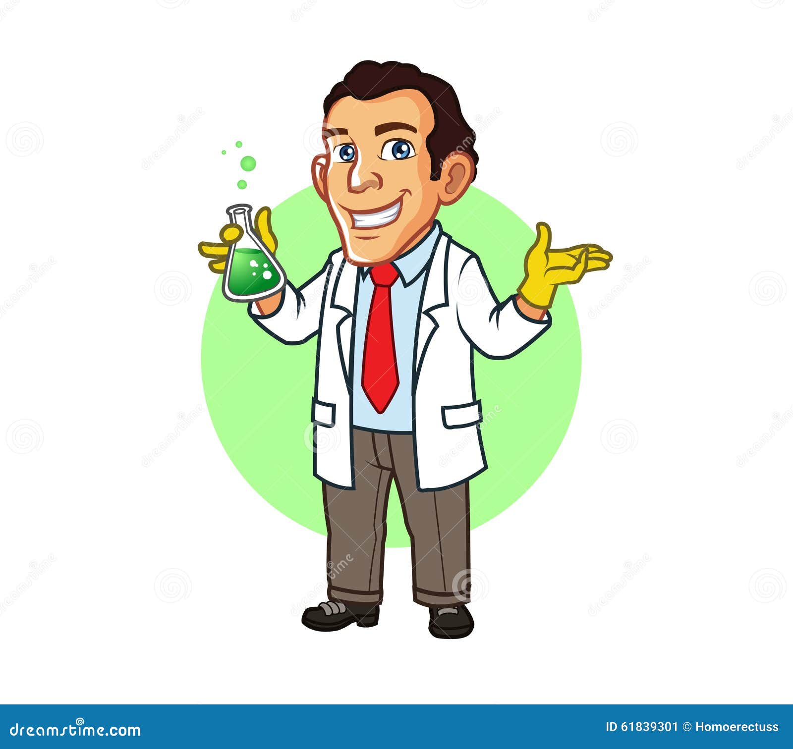 Young Scientist Cartoon stock vector. Illustration of chemist - 61839301