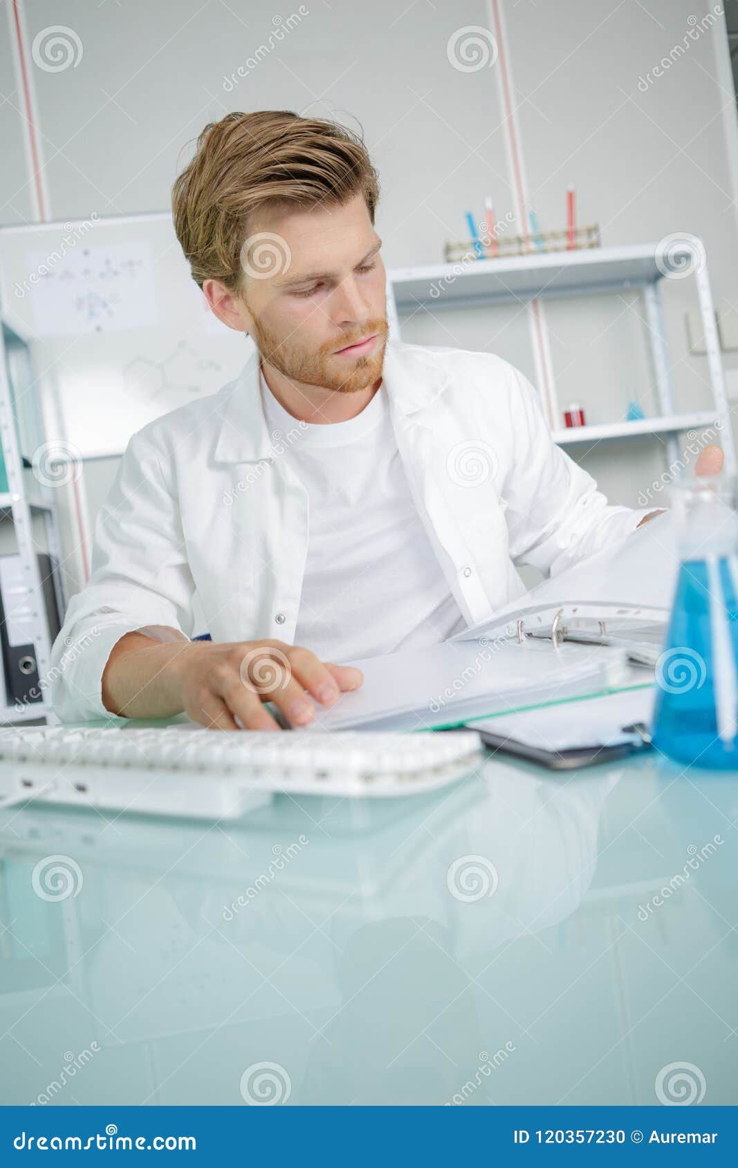 Young Scientist Computer Lab Stock Photo - Image of confidence, health ...