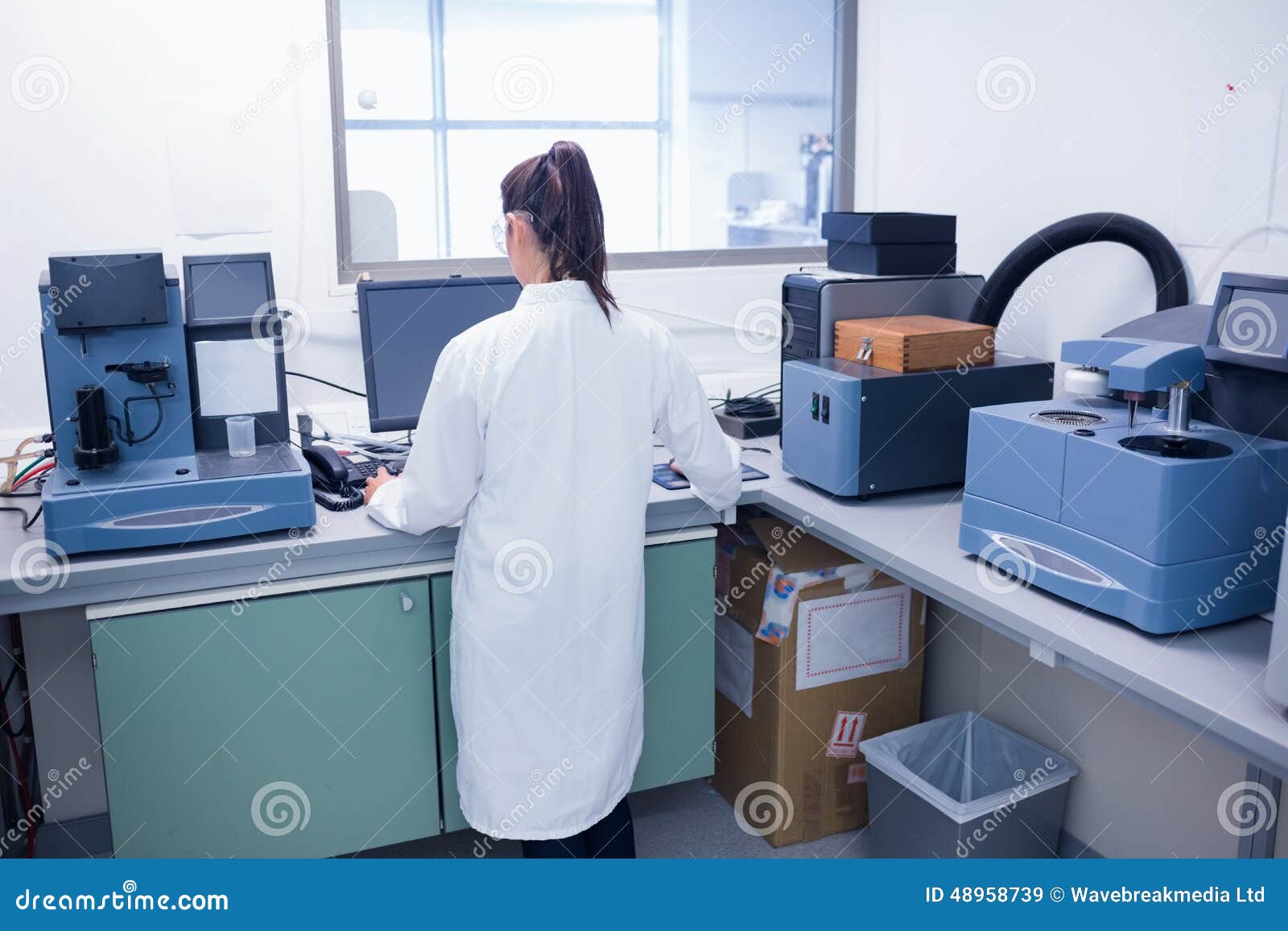 Young Scientist Conducting an Experiment Stock Image - Image of view ...