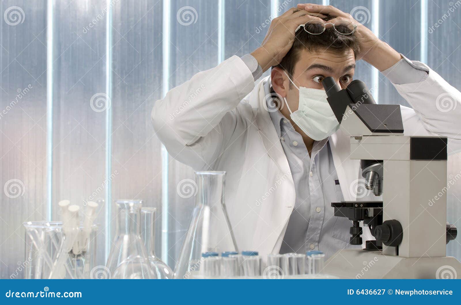 Young Scientist Discovering Something Stock Image - Image of glass ...