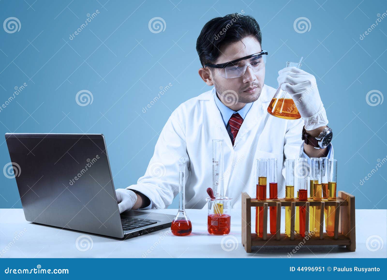 Young Scientist Doing Experiment Stock Image - Image of laboratory ...