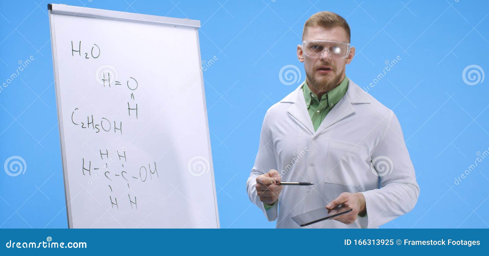 Young Scientist Explaining Chemical Formulas Stock Image - Image of ...