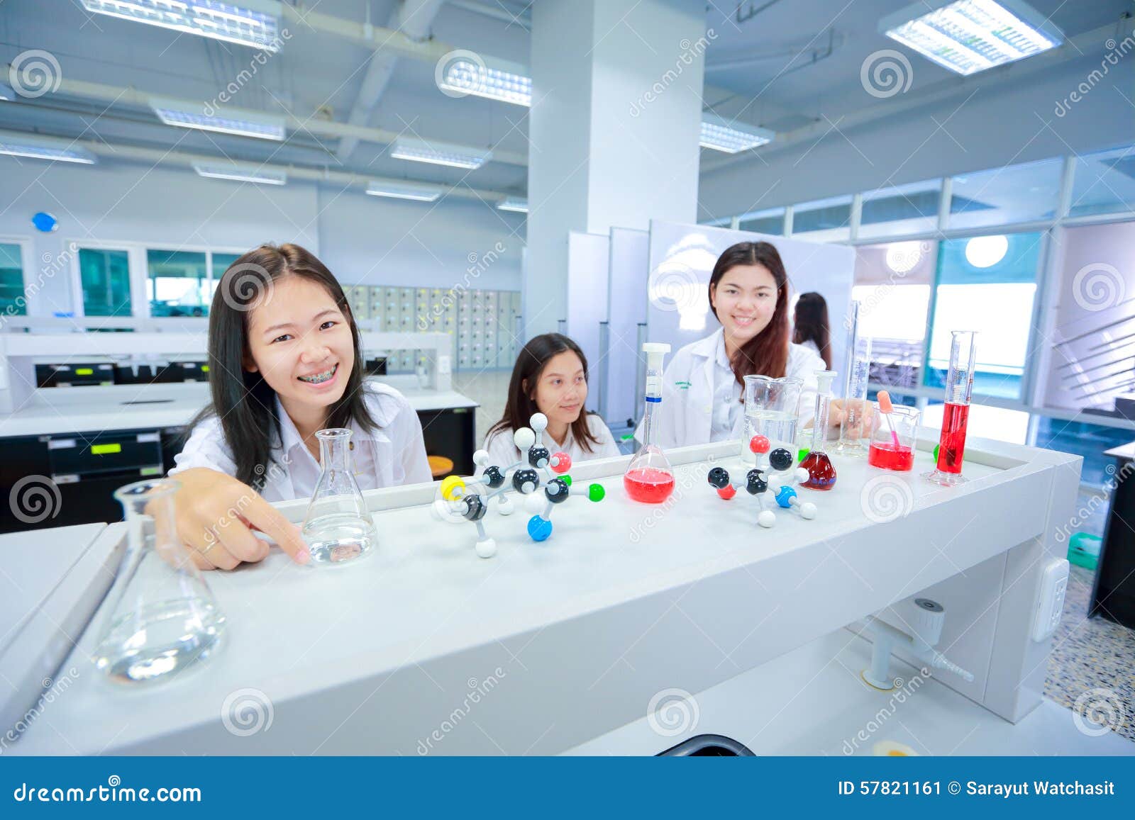 Young Scientist Girl in Laboratory Stock Image - Image of study ...