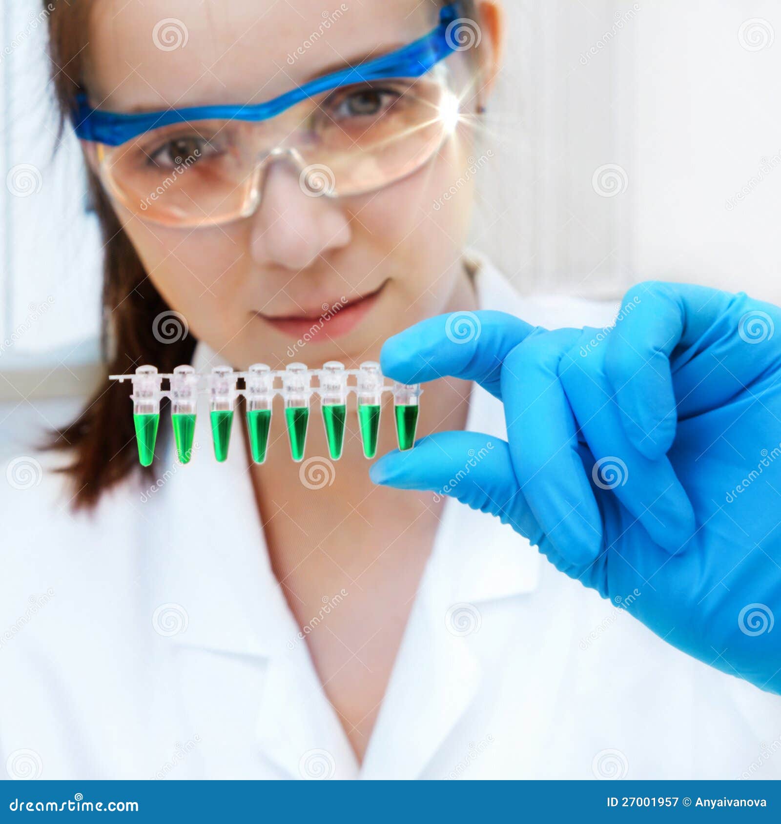 Young Scientist Holds DNA Samples Stock Image - Image of plasticware ...