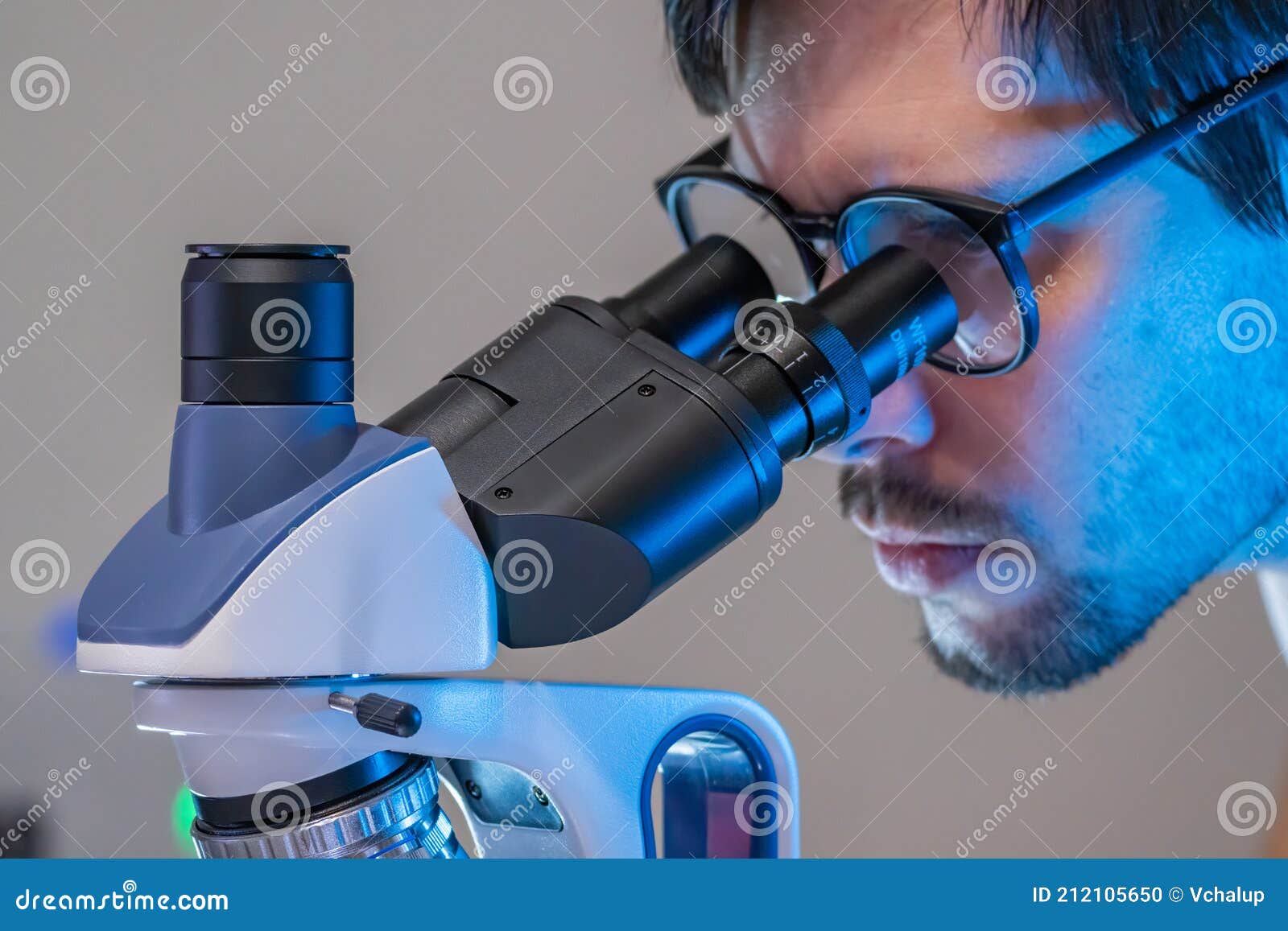 Inside Microscope View At Histology Glass Slide Stock Photo ...