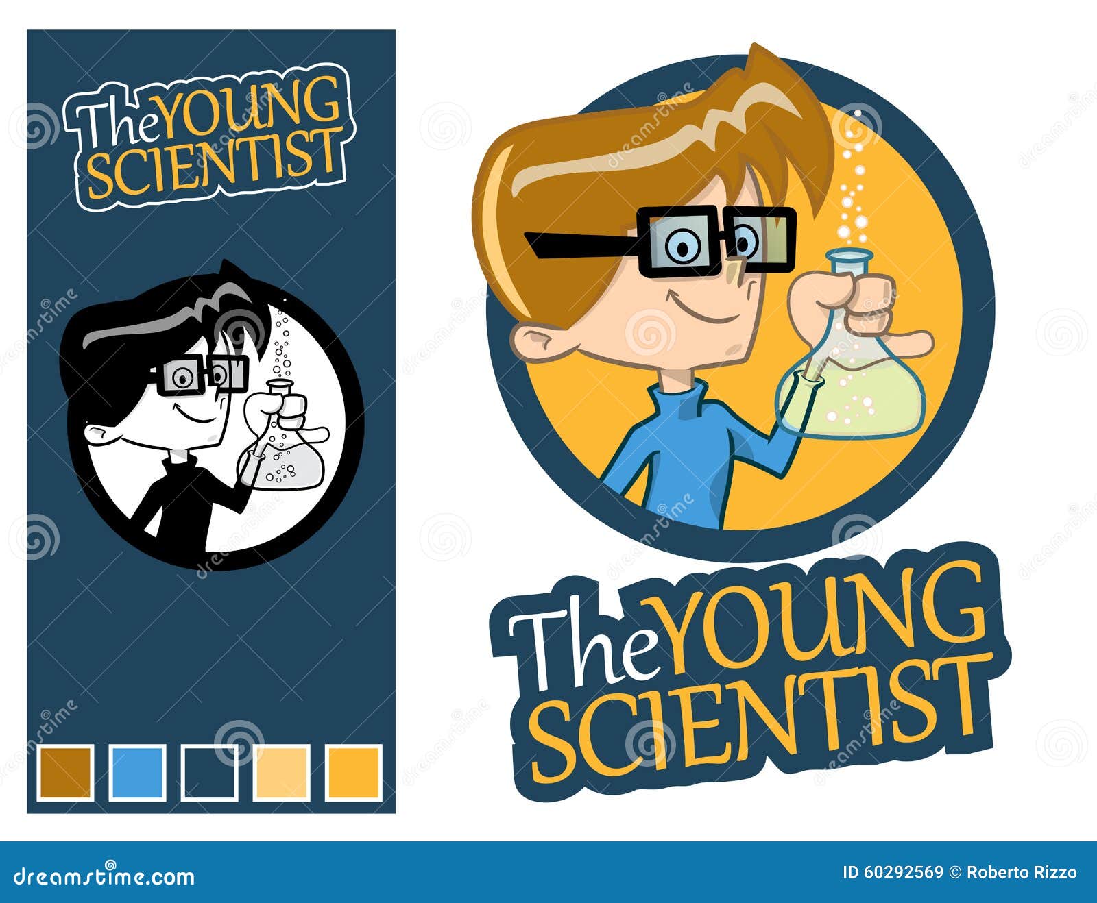 The Young Scientist. stock illustration. Illustration of development ...