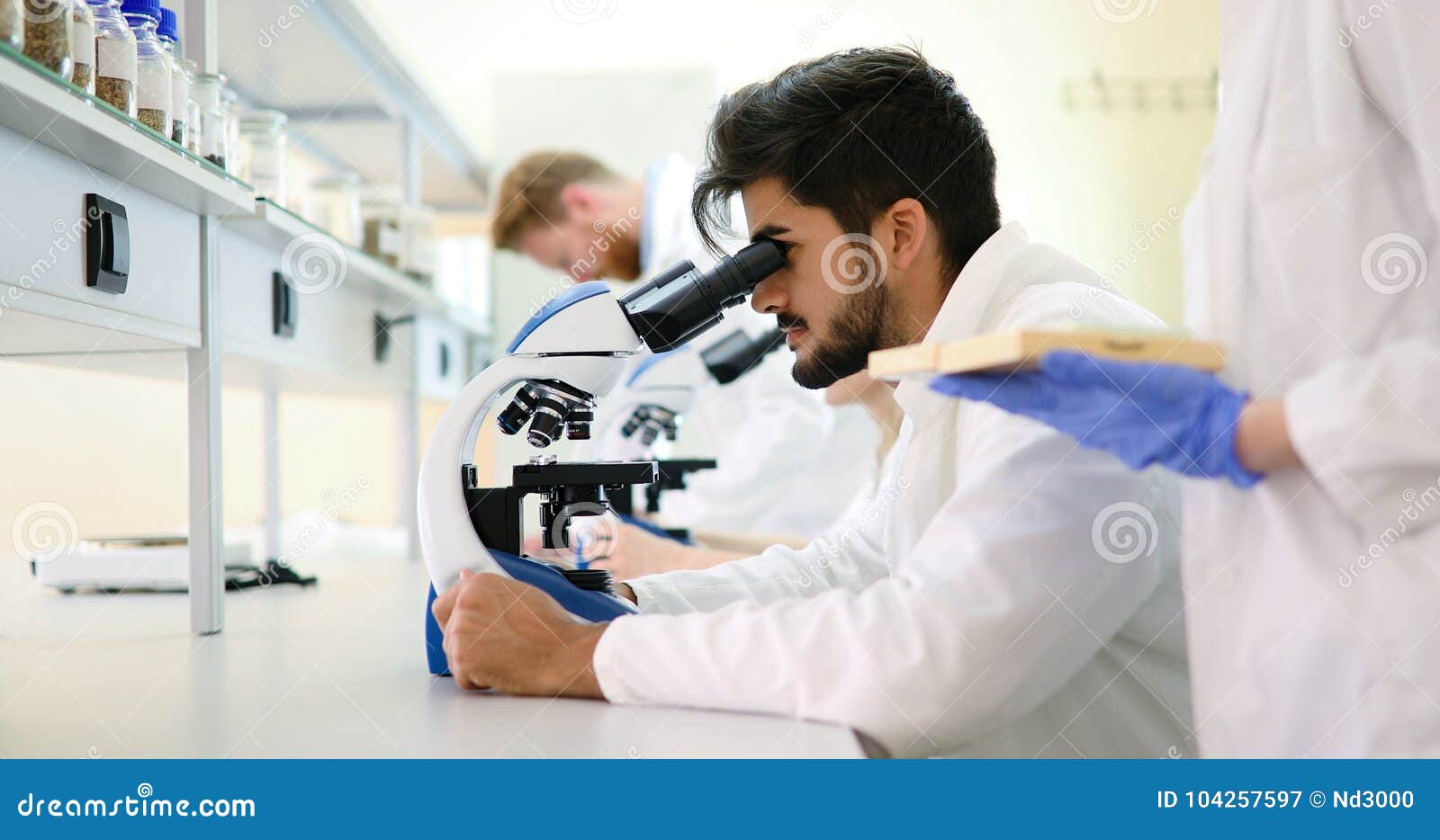 Scientist And Microscope Royalty-Free Stock Photo | CartoonDealer.com ...