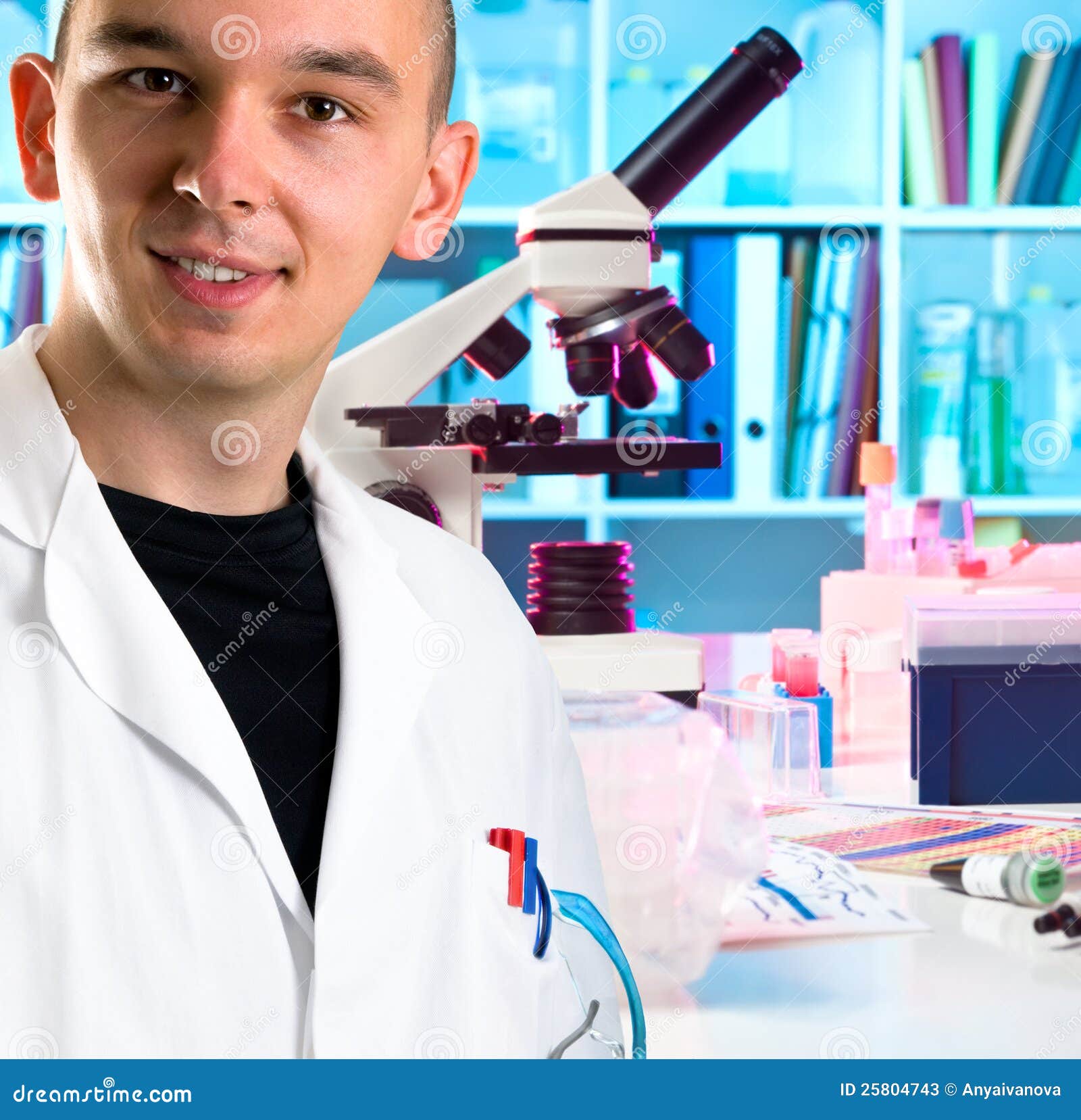 Young Scientist in Modern Laboratory Stock Image - Image of academic ...