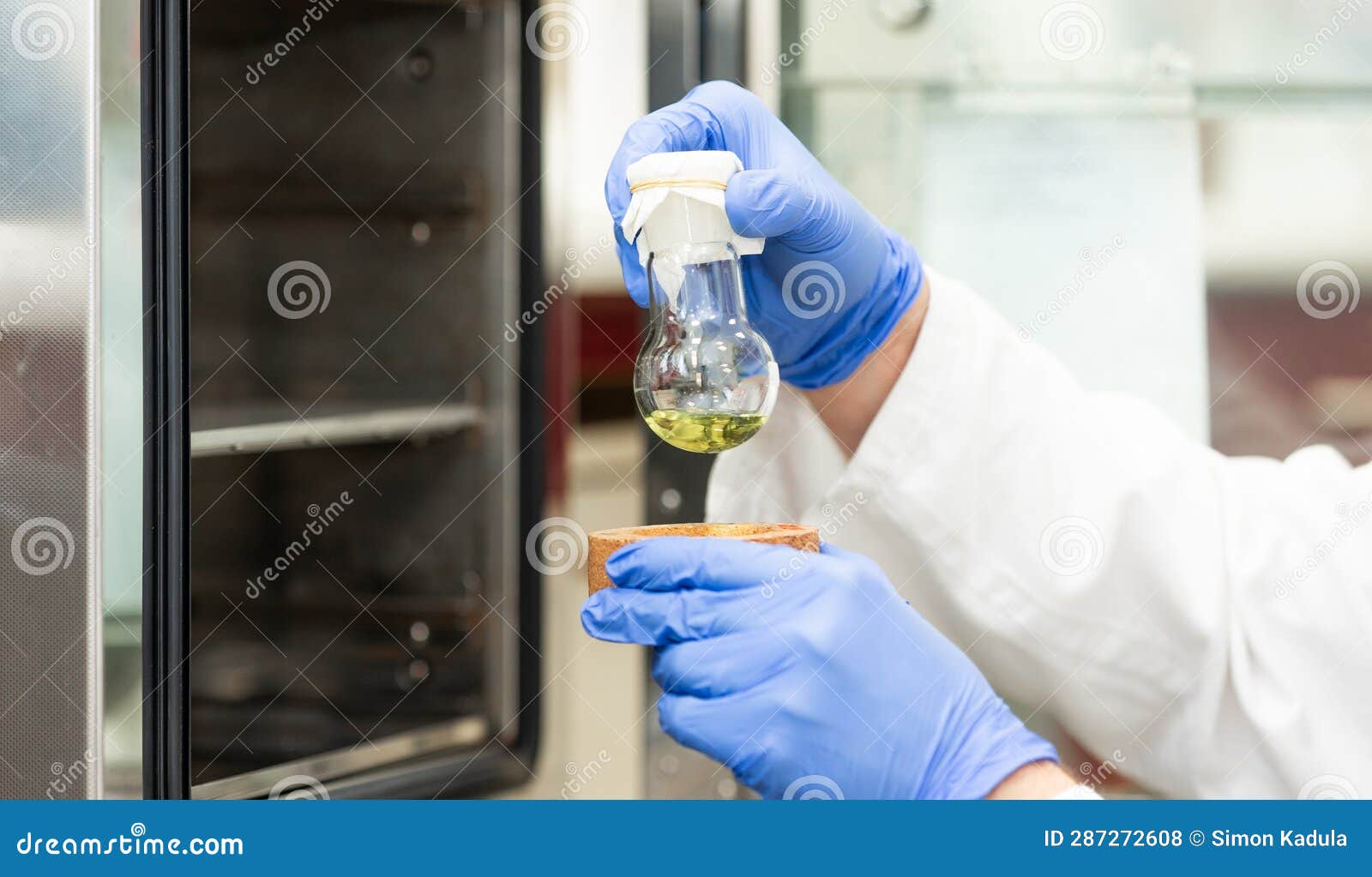 Young Scientist in a Research Laboratory Creating a Scientific ...