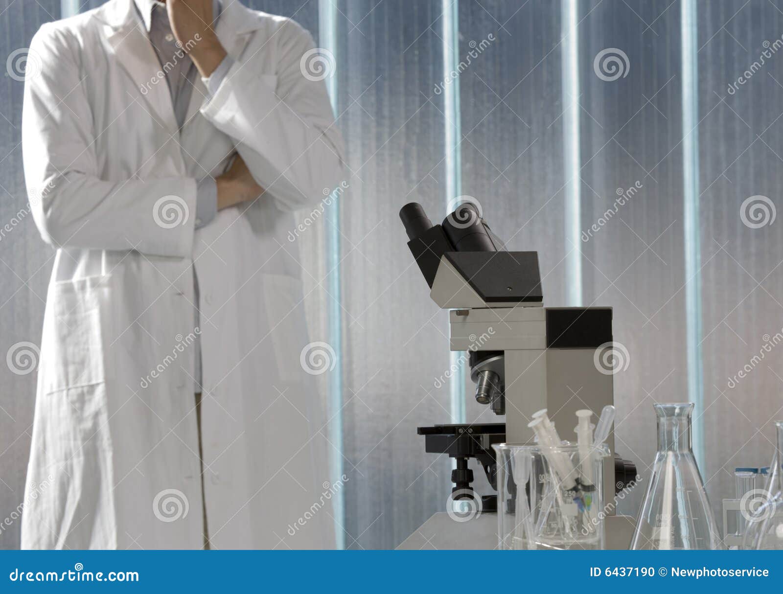 Young Scientist Thinking In His Lab Picture. Image: 6437190