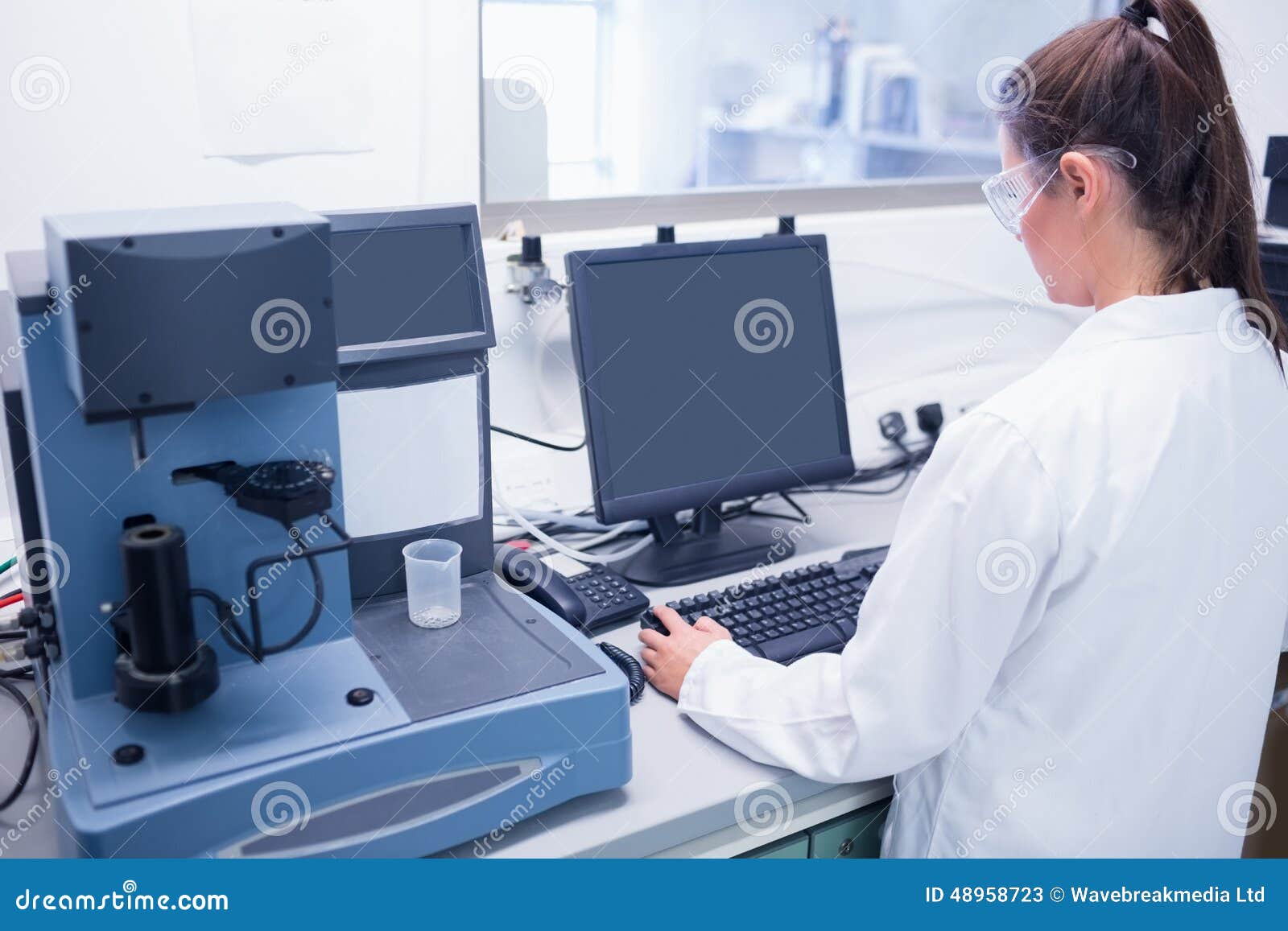Young Scientist Typing on His Computer Stock Image - Image of medical ...