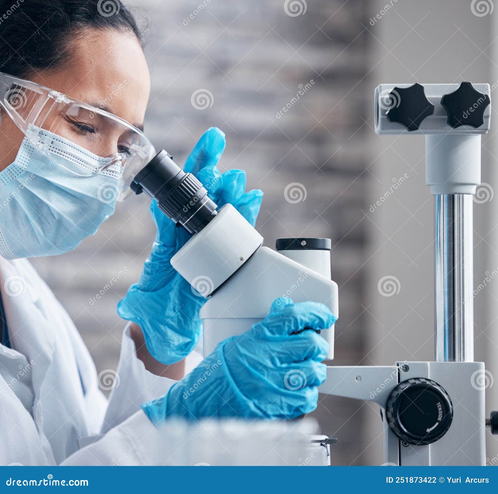 Notices the Changes As they Appear. a Young Scientist Using a ...