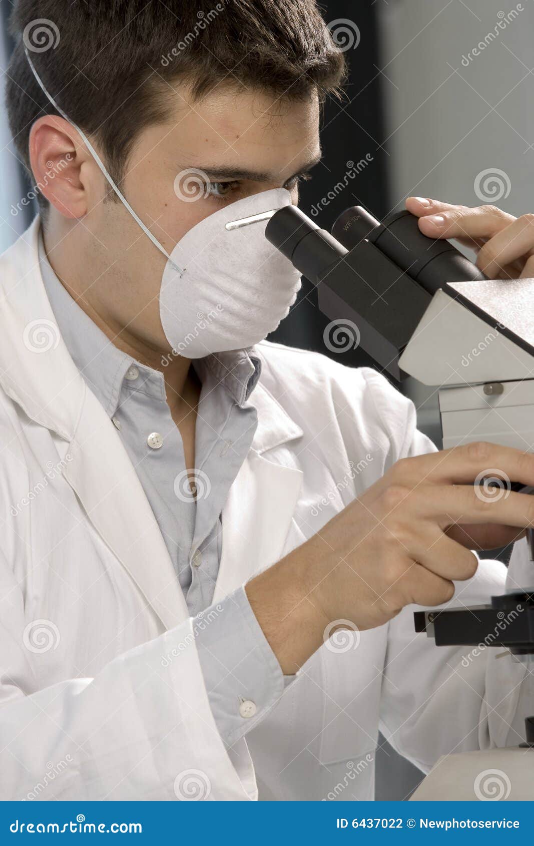 Young Scientist Watching Inside Microscope Stock Photo - Image of ...