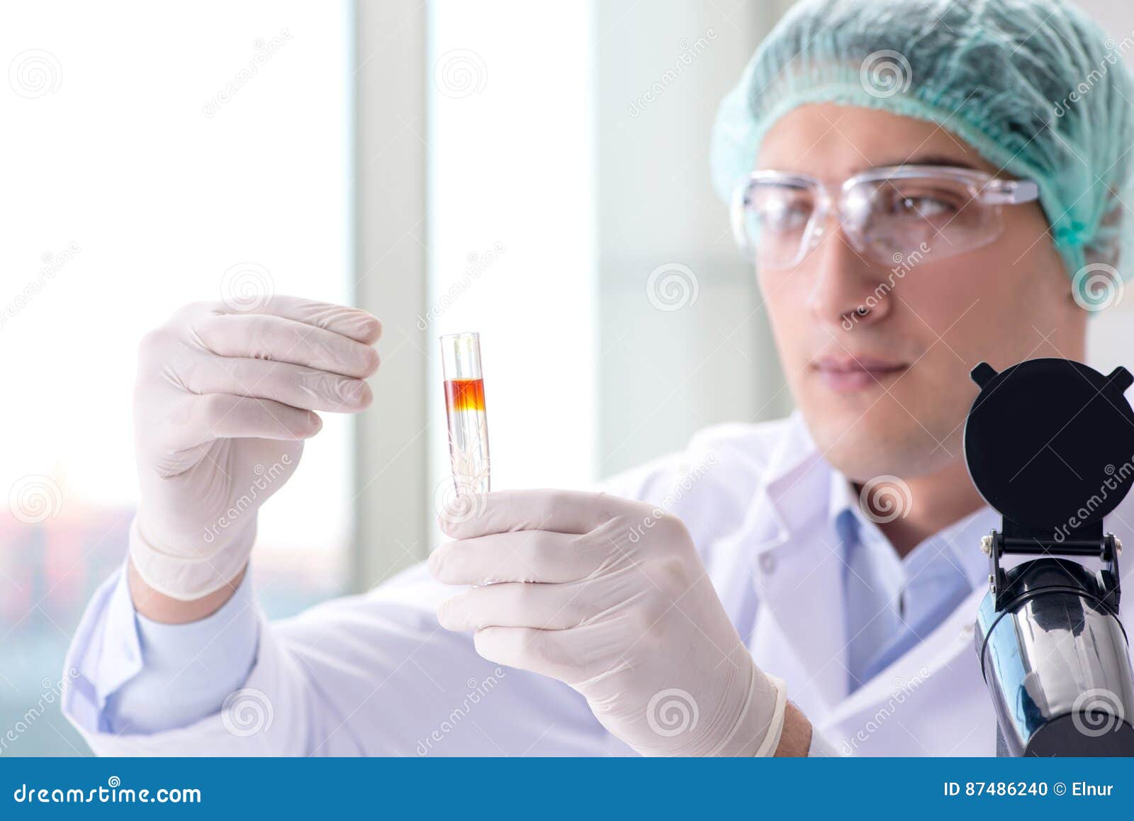 The Young Scientist Working in the Lab Stock Photo - Image of ...