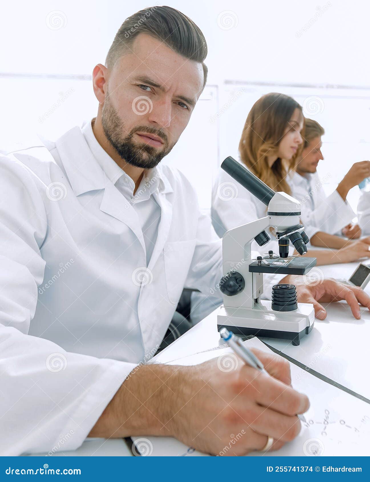 Young Scientist Works in the Lab. Stock Photo - Image of flask ...