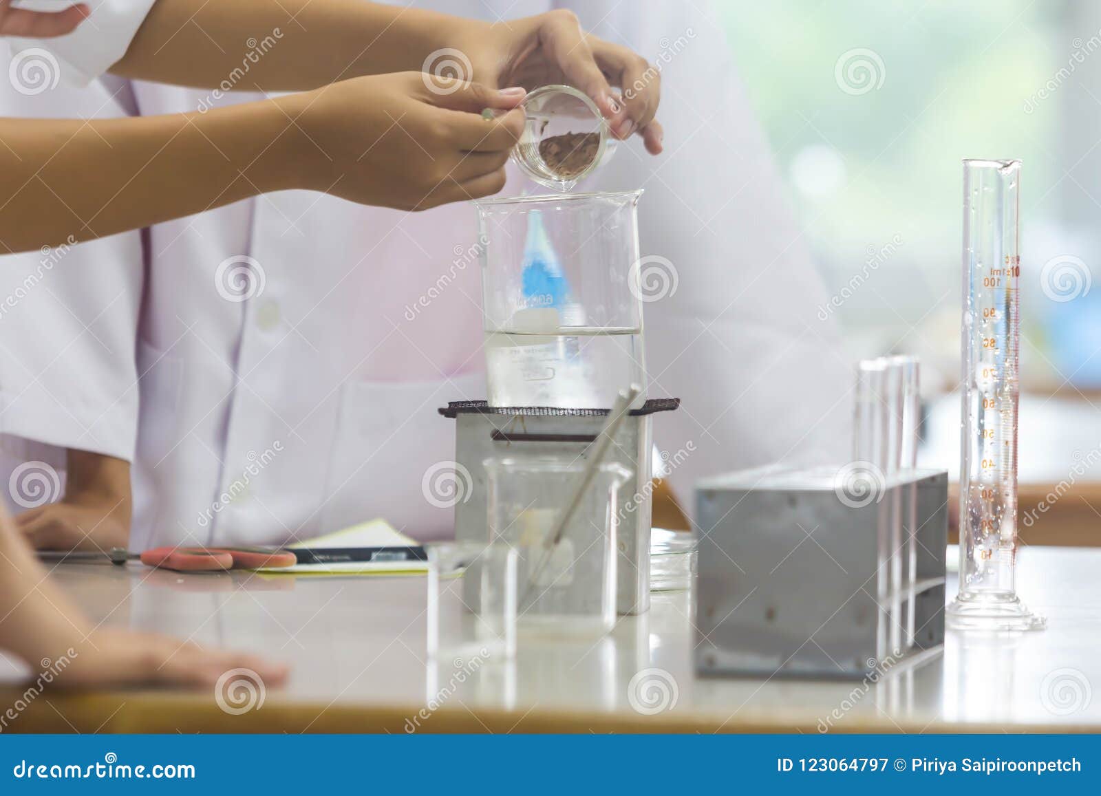Young Scientists are Doing Experiments in Science Labs. Stock Image ...