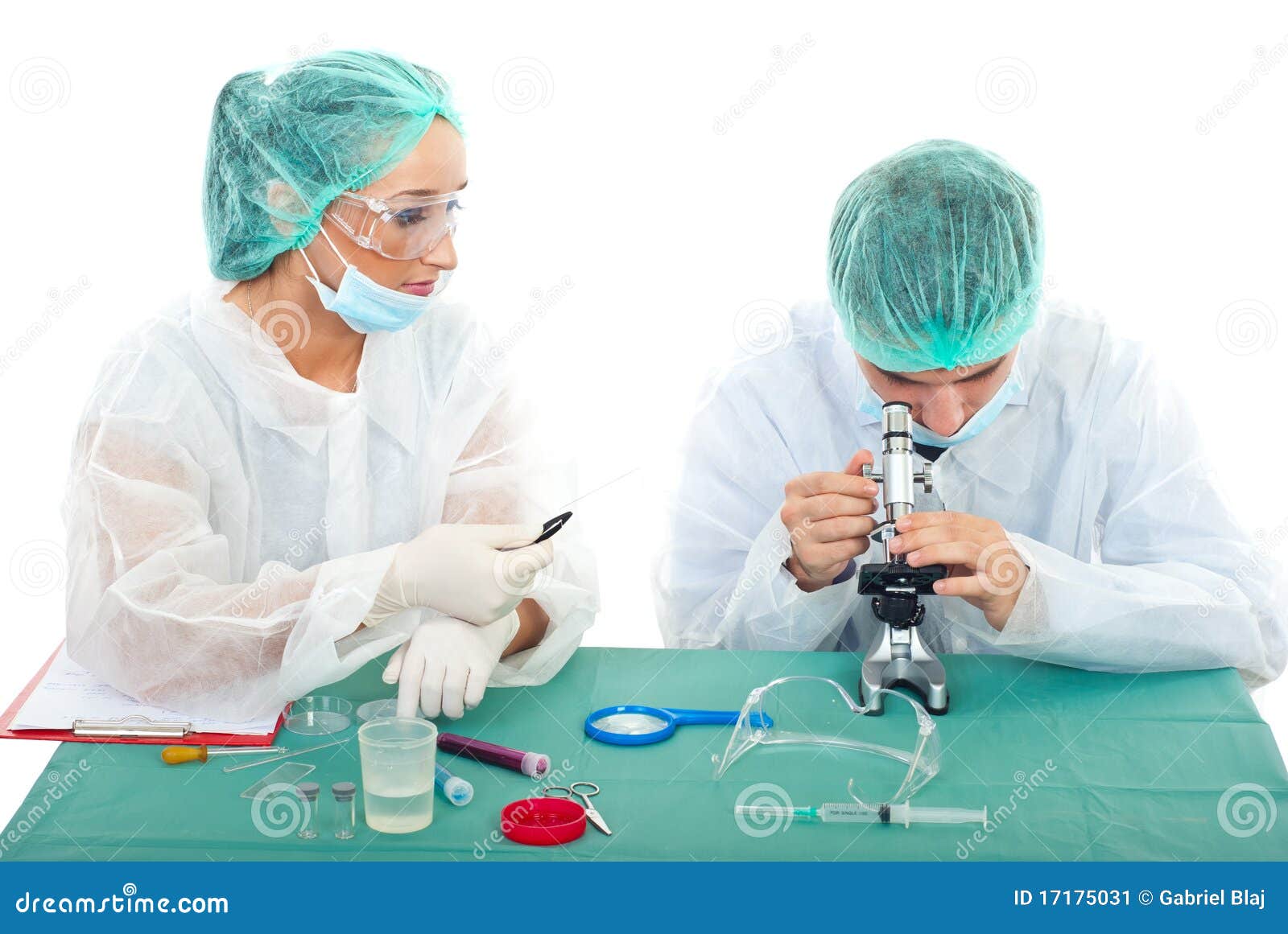 Young Scientists Working in Laboratory Stock Image - Image of analysis ...