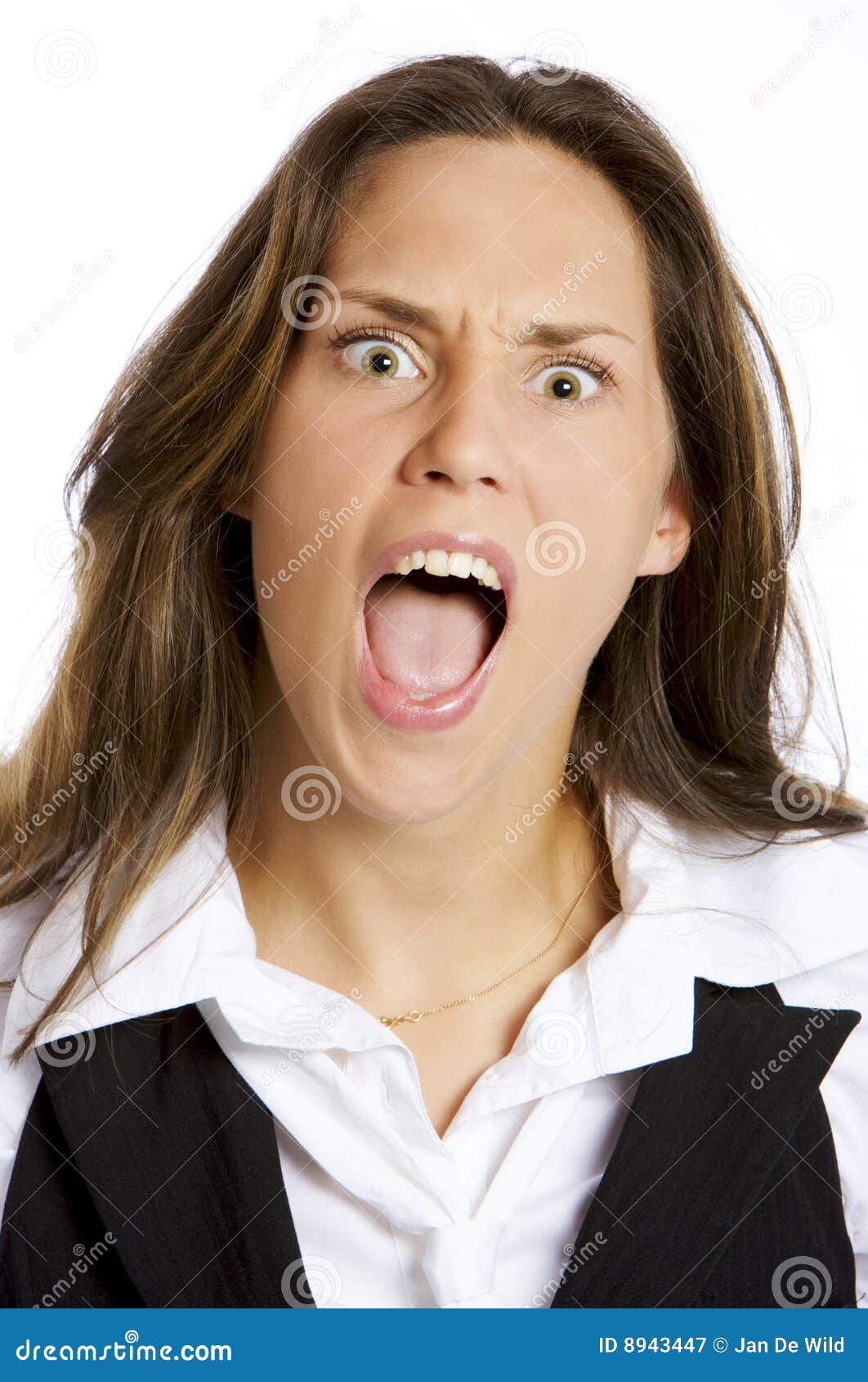 Young screaming girl stock image. Image of funny, pose - 8943447