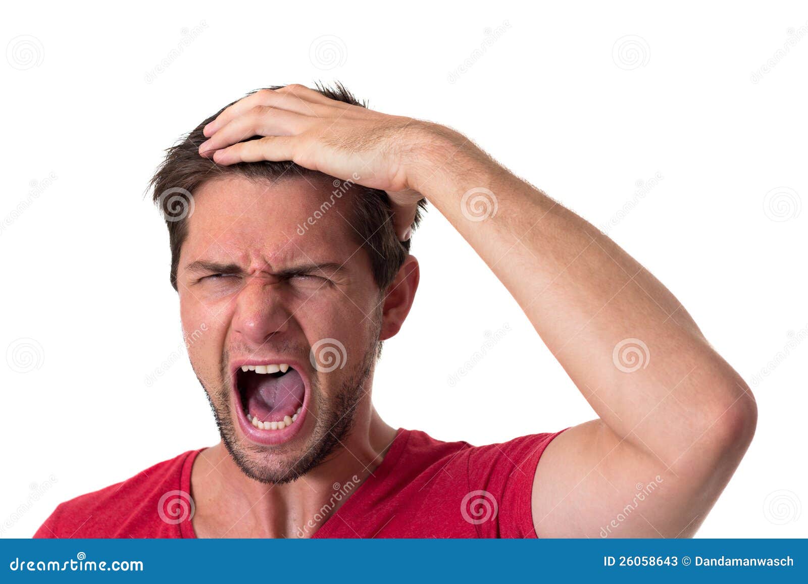 Young Screaming Man stock image. Image of angry, problem - 26058643