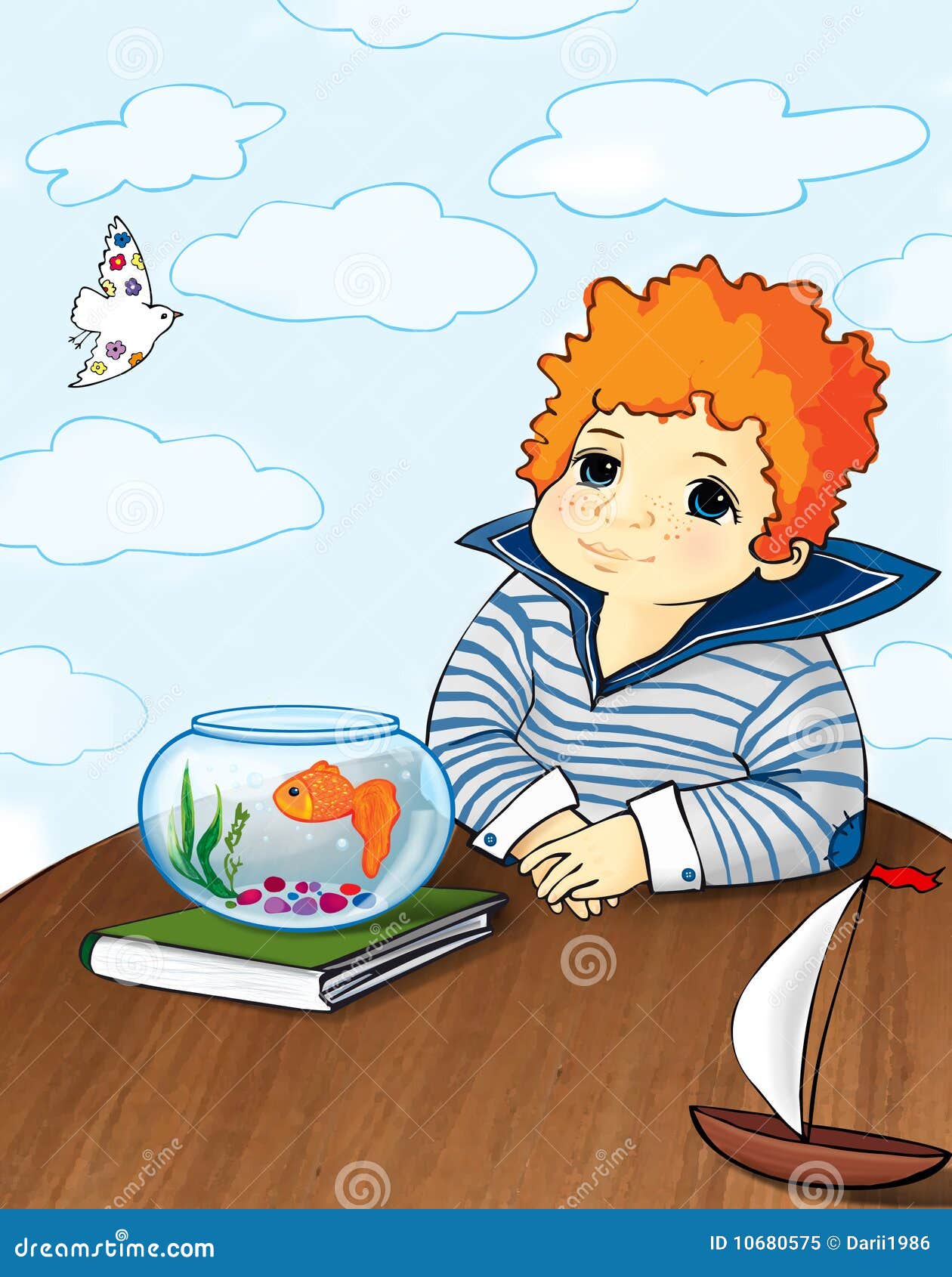 The young seaman stock illustration. Illustration of navigation - 10680575