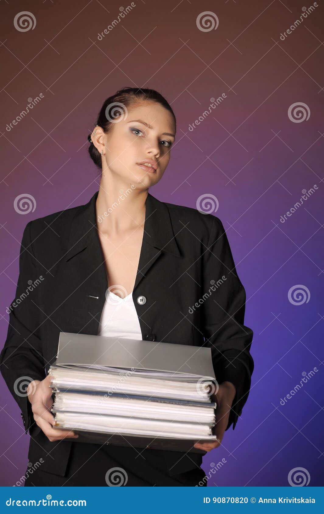 Young Secretary or Business Woman with Folders Stock Photo - Image of ... Young Secretary or Business Woman with Folders Stock Photo - Image of ...