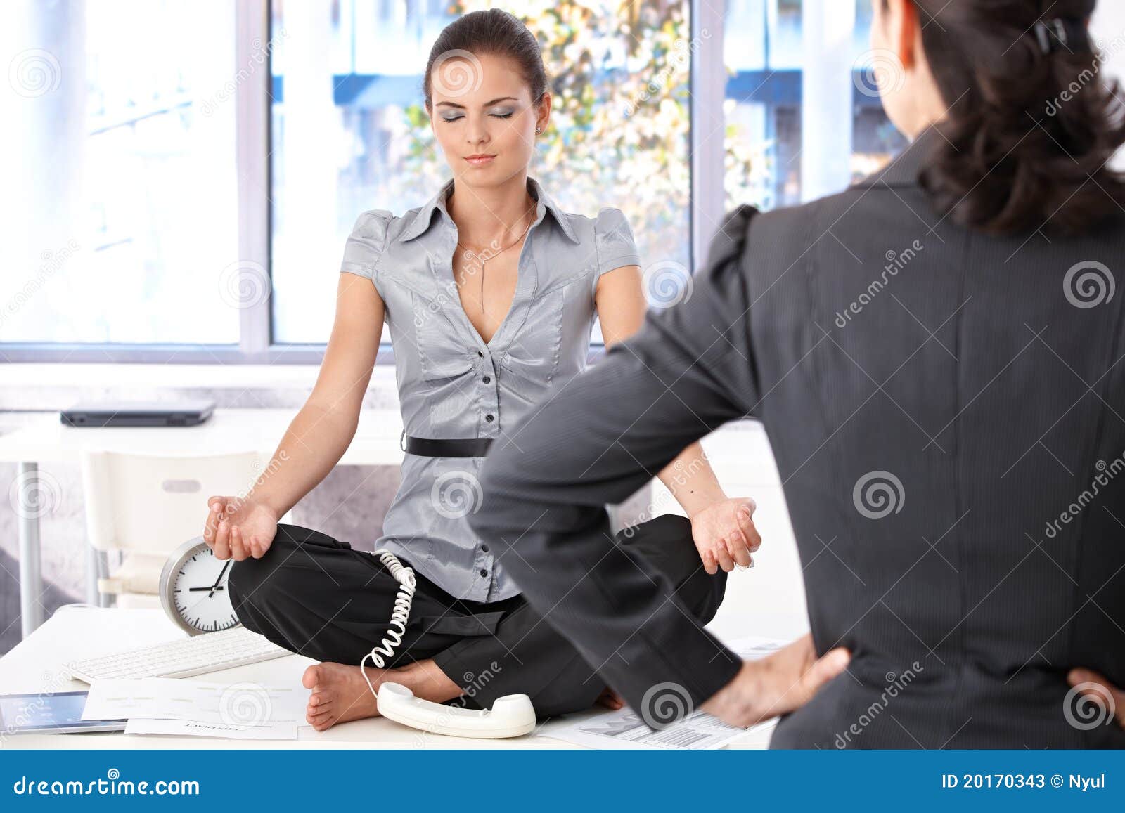 Young Secretary Talking To Her Boss In The Office Royalty-Free Stock ...