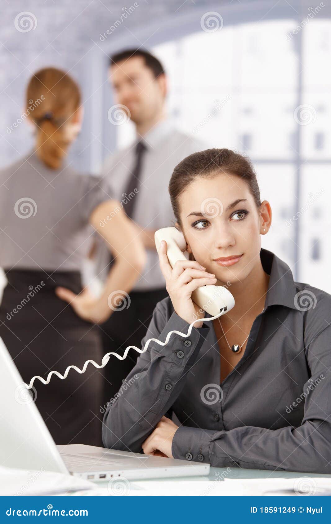 Young Secretary Talking To Her Boss In The Office Royalty-Free Stock ...