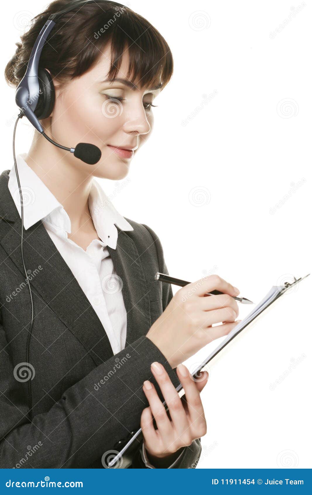 Young Secretary Taking Notes Stock Photo - Image of lady, attractive ...