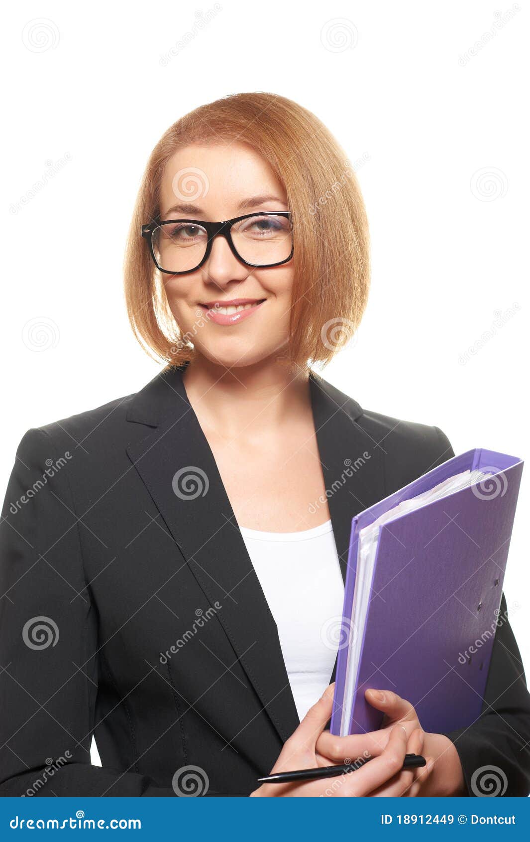 Young secretary woman stock image. Image of manager, holding - 18912449