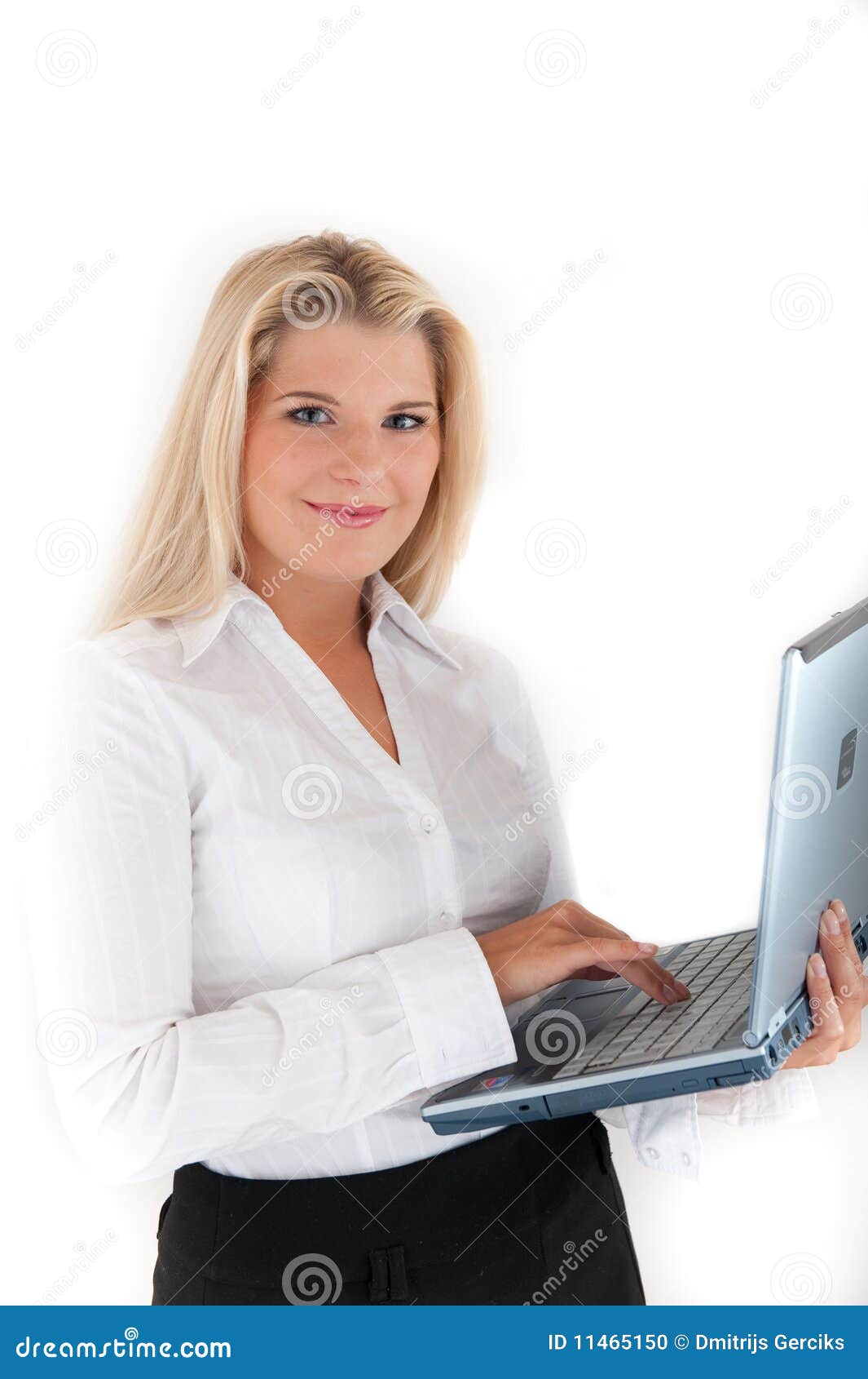Young Secretary Working on Laptop Stock Photo - Image of entrepreneur ...