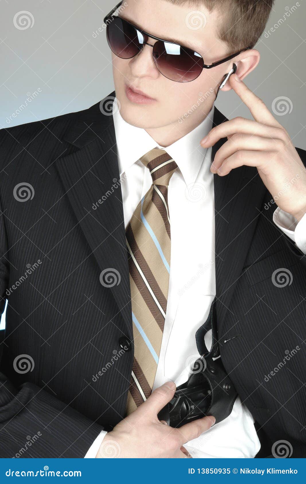 Young security man stock image. Image of protect, business - 13850935