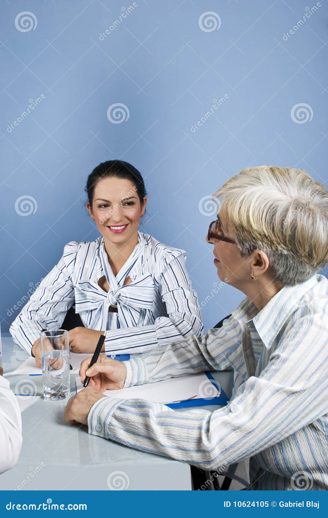 Young and Senior Business Woman Conversation Stock Image - Image of ...