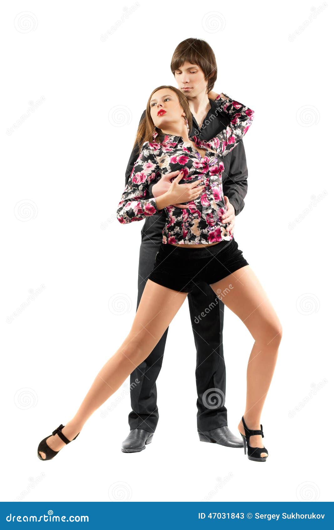 Young Sensual Couple Dancing Tango Stock Image - Image of pair ...