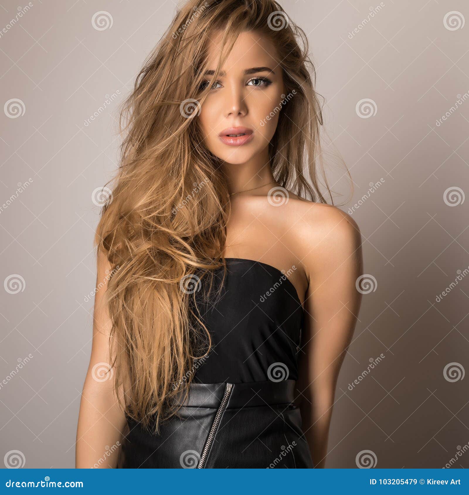 Woman Pose Arching Her Back While Touching Her Neck Royalty-Free Stock ...