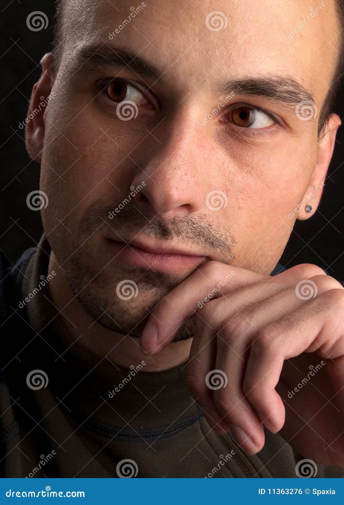 Young serious man stock photo. Image of cool, stubble - 11363276