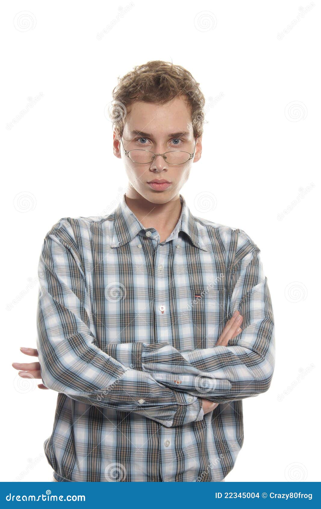 Young serious man stock photo. Image of scared, portrait - 22345004